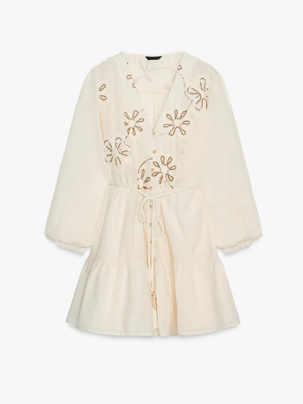 Zara | Dresses | Zara Embroidered Textured Dress | Poshmark